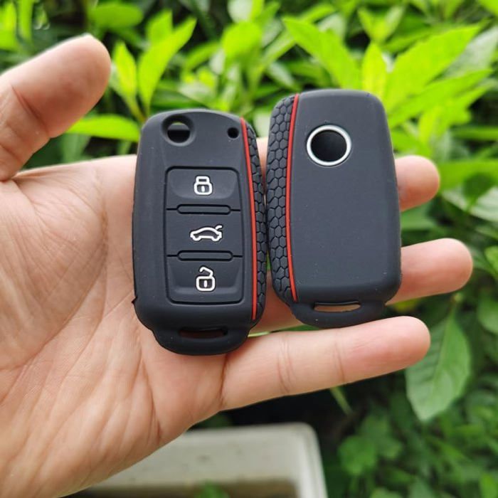 Coque De Clé De Voiture En Silicone Compatible Avec Vw Polo Golf 4/5/6 ...