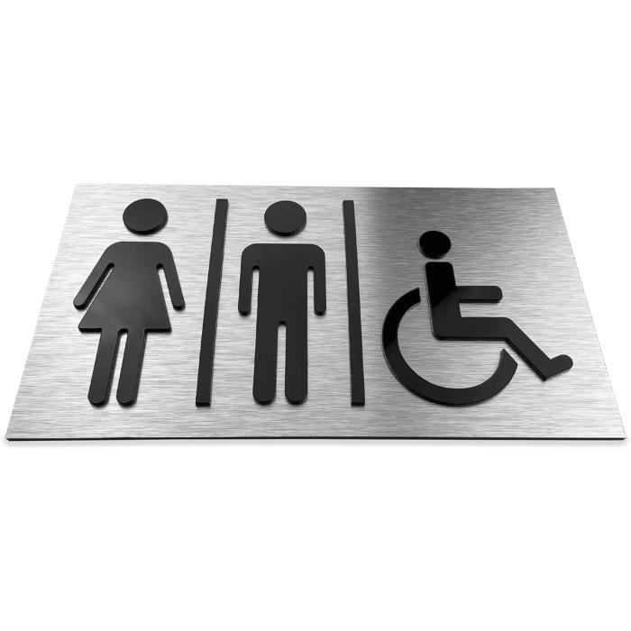 Picto WC Unisex - Pictogramme Toilette - Panneau toilettes, Porte ...