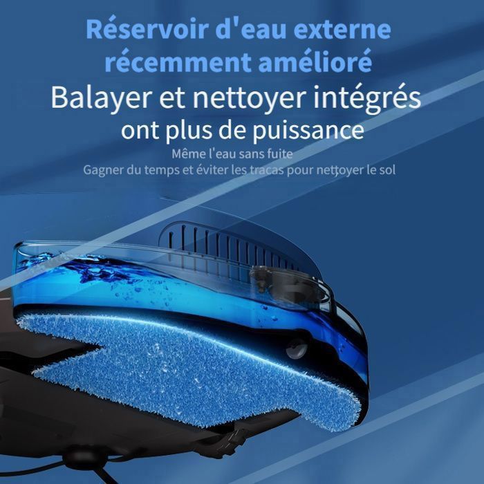 Aspirateur robot, Robot Aspirateur Mince, 2000Pa-80min, Aspirer ...