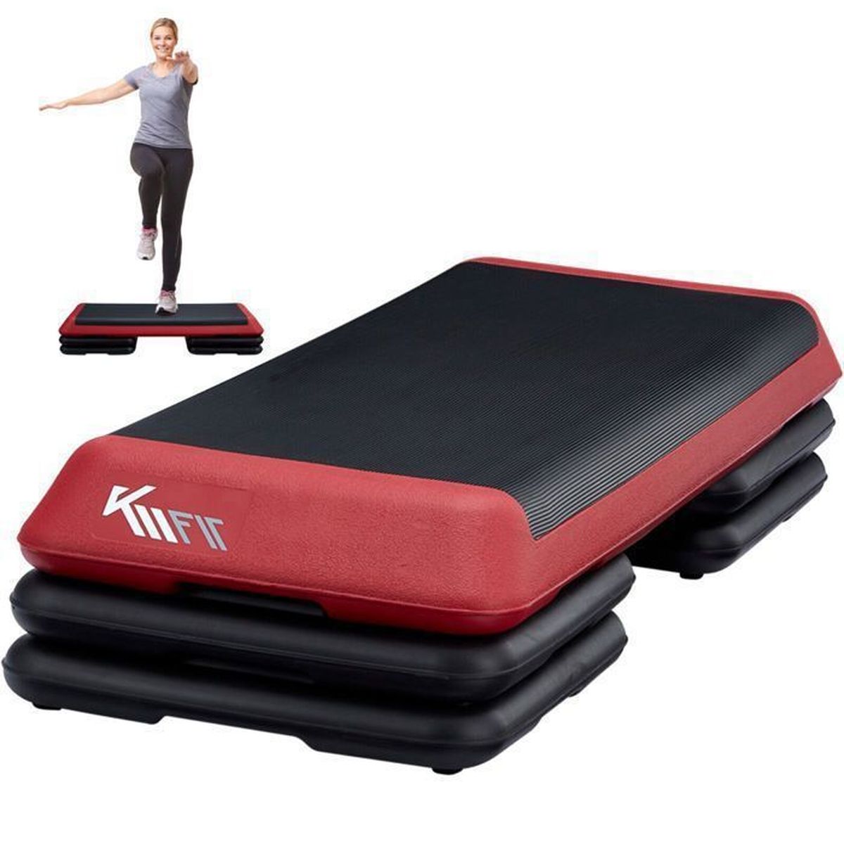 KM-Fit Stepper de fitness | Step Bench | réglable | Charge maximale ...