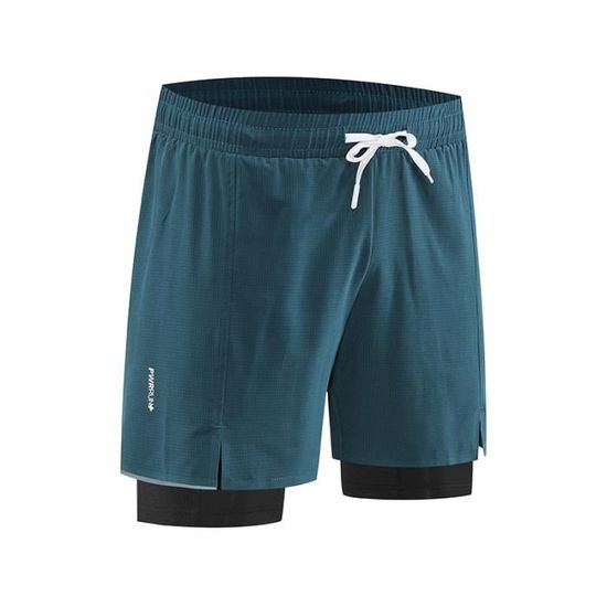 Short de sport Homme - Marque - Avec doublure - Taille élastiquée ...