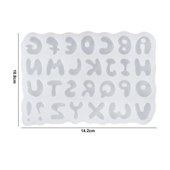 Moule en silicone9--Moule Alphabet En Résine De Silicone, Artisanat ...