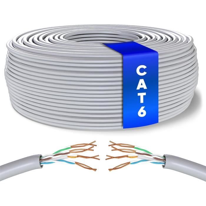 Câble Ethernet 150m, Bulk Reseau LAN Cable Ethernet Cat 6 Haut Debit ...