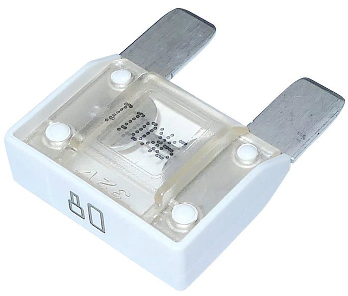 FUSIBLES- : Fusible - Grand - Blanc - Maxi - 80A - 6V - 12V - 24V - 32V ...