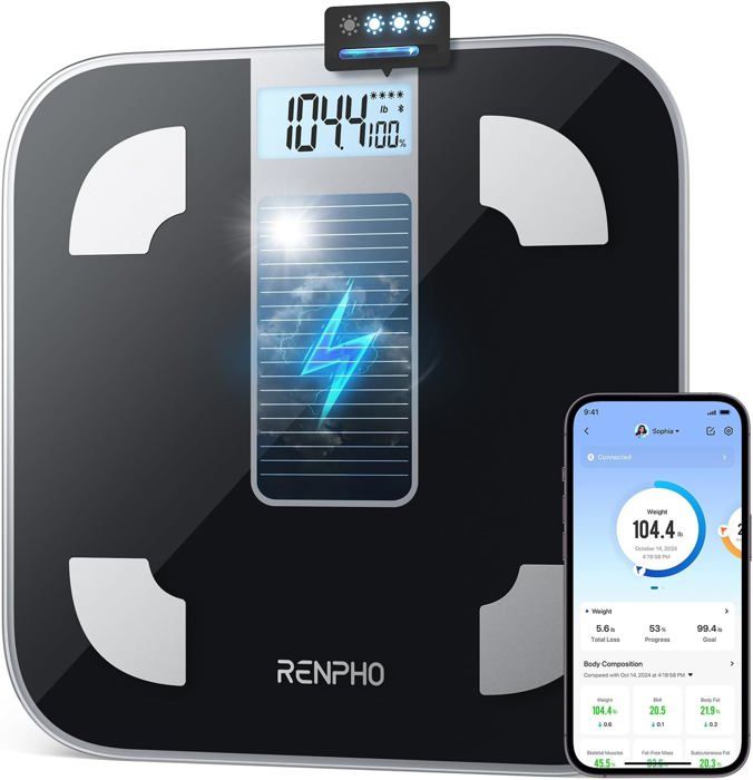 Balance Pese Personne Solar Pese Personnes Sans Pile, Bluetooth Balance ...