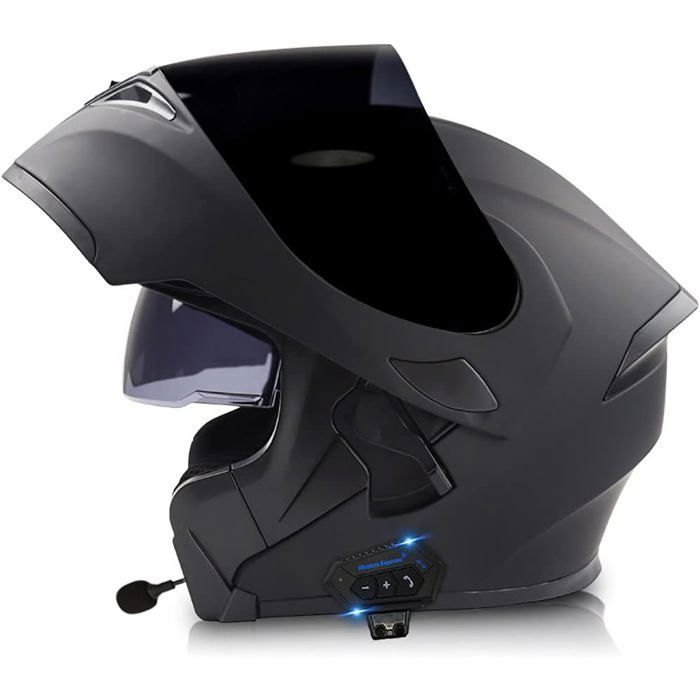 Bluetooth Casque Moto Modulable,Casques Intégral Flip-Up Modulables ...