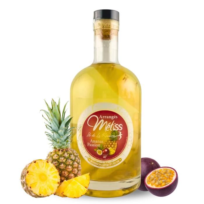 RHUM METISS | Rhum Arrangé 23,7° Ananas - Fruit de la passion ...
