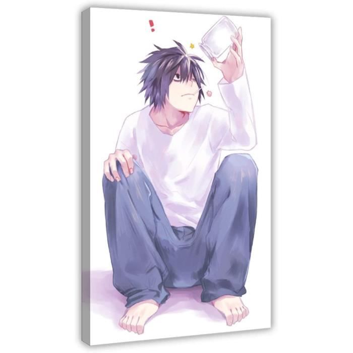 AIMASHI Poster d'animation Death Note L 4 sur toile pour décoration de ...