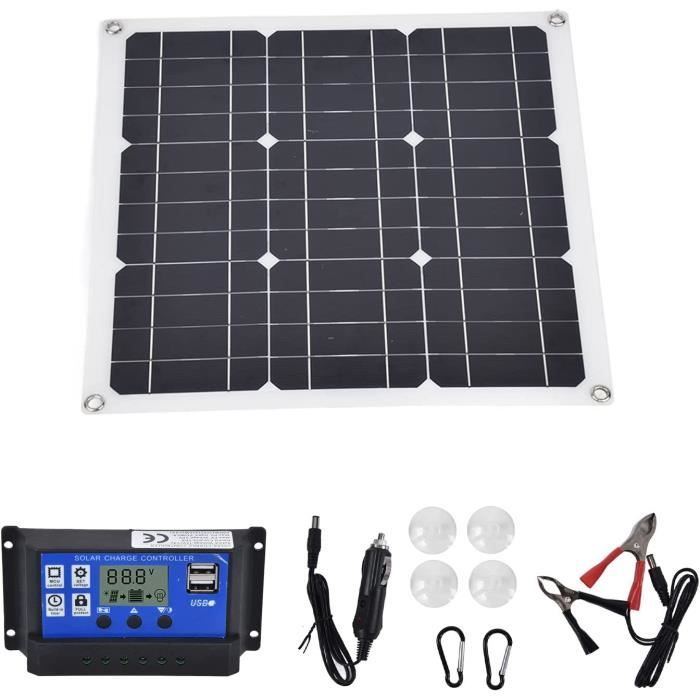 Panneau Solaire, Panneau de cellules solaires USB 5V Portable Pliable 30W Kit de Chargeur de ...