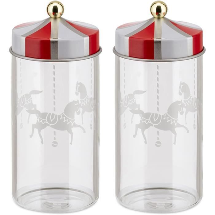 Set De Deux Pots Design à Épices Hermétique en Verre Sérigraphié avec ...