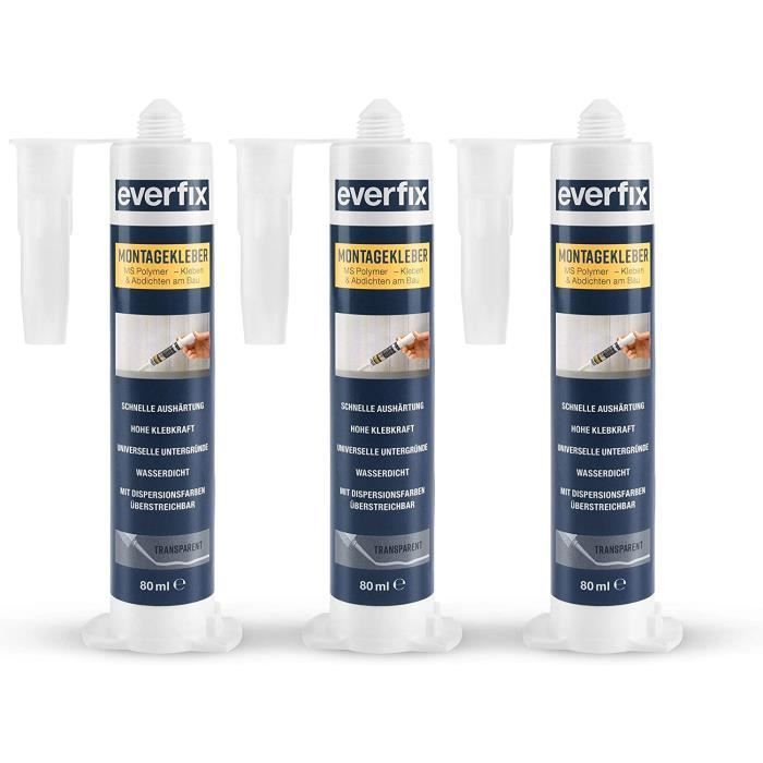 Colle Forte d'Assemblage (3 pièces) pour Intérieur et Extérieur, Colle ...