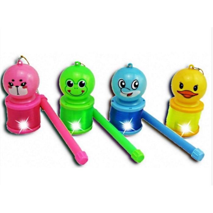 MINI LANTERNE RESSORT LUMINEUX AVEC BATON ANIMAUX DAUPHIN CANARD JOUET ...