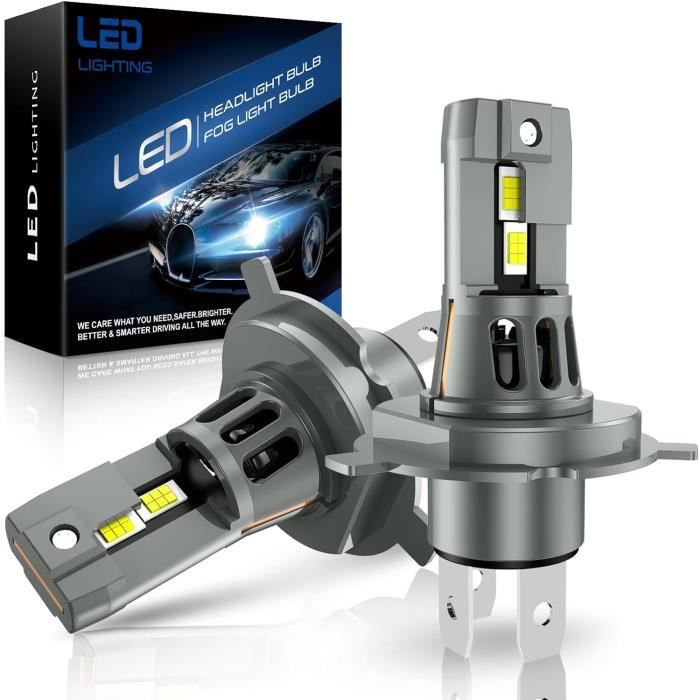 Ampoules H4 Led Phare Avec Ventilateur, 23000Lm 6500K Blanc 600% Lumineux Lampes Led H4 Hb2 9003 ...