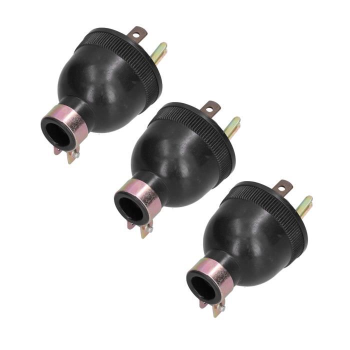 EJ.life prise américaine anti lâche 3Pcs American 3 Pole Plugs Compact ...