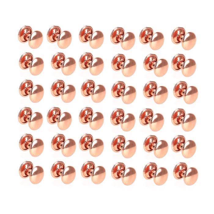 Fafeicy Rivets en métal plats 100 ensembles de clous en métal rivets or ...