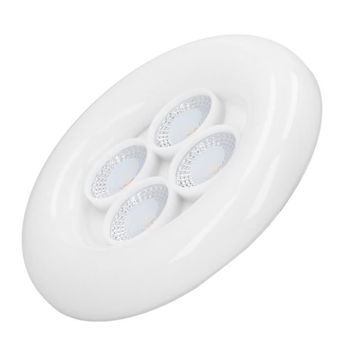 Garosa Ampoule LED 4 Trous Réglable Spot Intérieur Extérieur Lumière ...