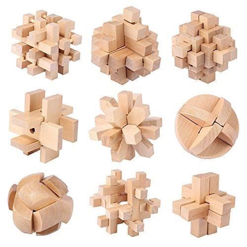 Brain Teaser Cube Puzzle Toy Puzzles Wooden Puzzles Jigsaw Kongming ...
