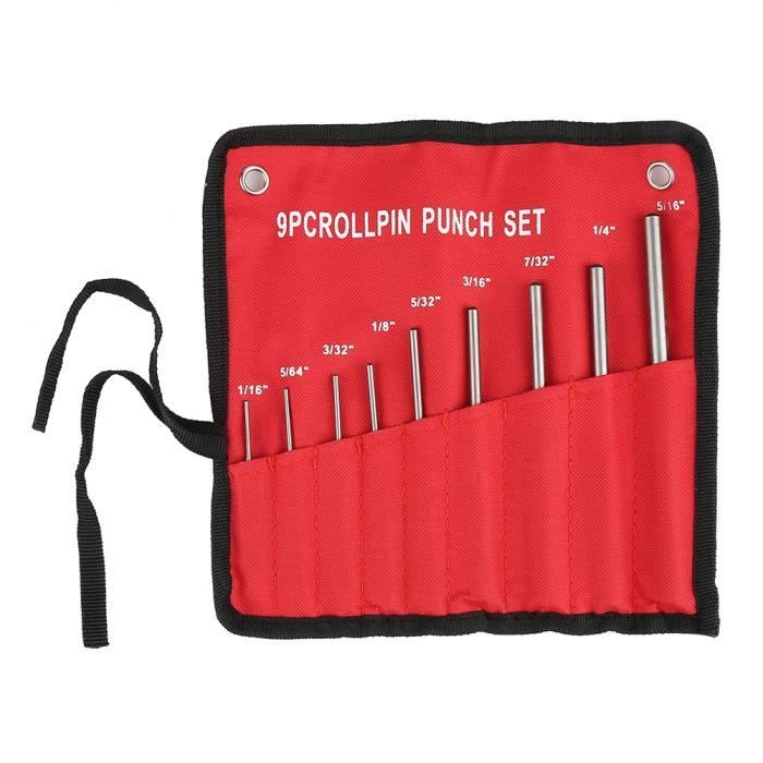 Qiilu poinçon mécanique 9PCS Kit d'outils professionnel de mécanique ...