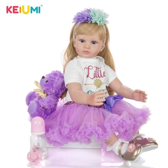 KEIUMI – poupée de bébé réaliste avec boucles dorées pour fille ...