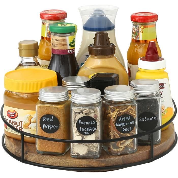 Plateau Tournant Placard Cuisine, Plateau Tournant Epices, Rangement Epices Cuisine Rotatif, 360 ...