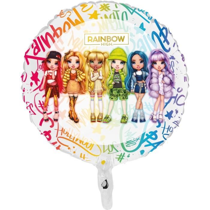 Rainbow High Ballon Foil Ballloon Mylar Rond Rond (46 Cm, 18 Pouces ...
