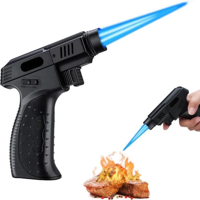 Jetflamme Briquet tempête à gaz rechargeable Briquet coupe-vent Jet ...