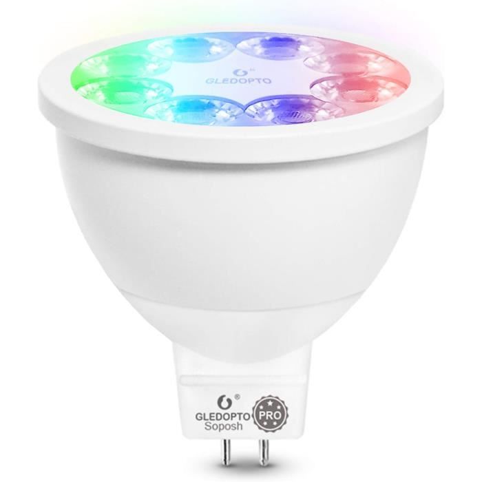 GLEDOPTO Ampoule Pro série ZigBee E27, E14, GU10, Mr16, GU5.3 avec changement de couleur RGB CCT ...