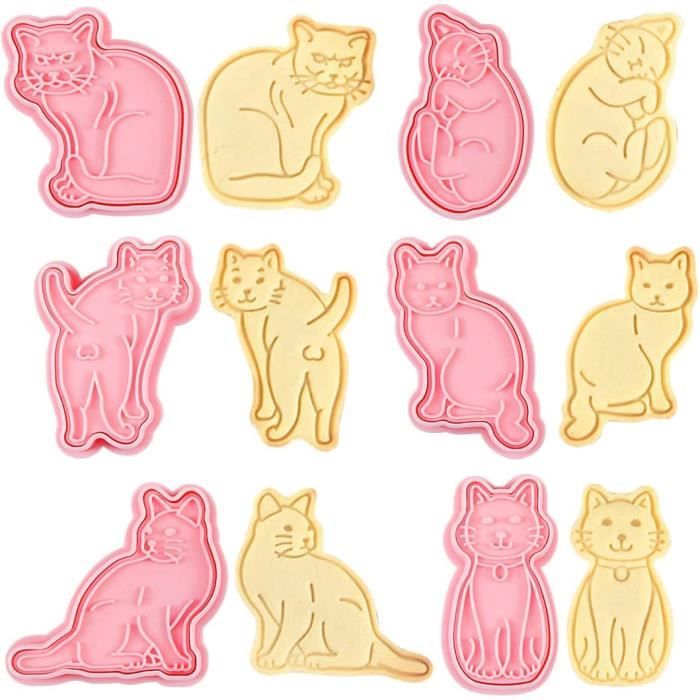 Emporte Pièce Chat, Emporte Piece Patisserie Chat, 3D Moule Biscuit ...