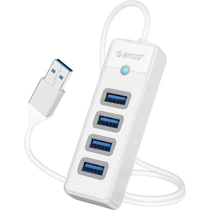 Hub Usb, Hub Usb 3.0 4 Ports, Répartiteur Usb Compatible Avec Les ...