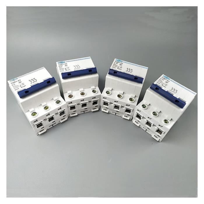 Disjoncteur 3P Ac Mcb Tob1-63 Type C 230-400V ~ 50Hz-60Hz Mini Disjoncteur 3A 6A 10A 16A 20A 25A ...