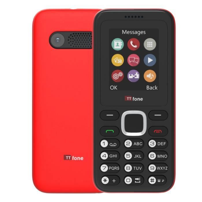Téléphone portable débloqué TTfone TT150 double SIM avec caméra, facile ...