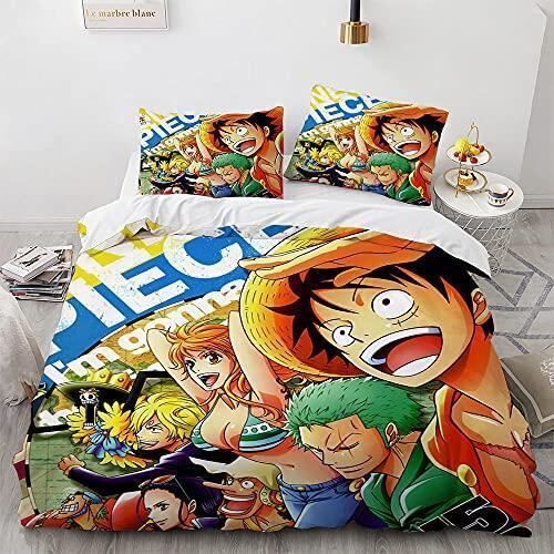 Ensembles De Couette One Piece Luffy Animé Literie 200 200cm Léger
