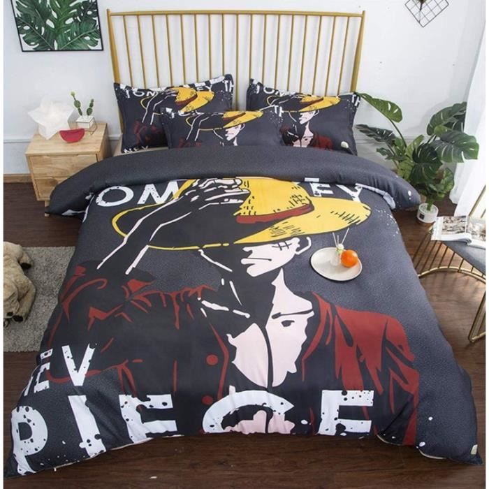 Animé One Piece Luffy 3 Pièces Chopper Zoro Sanji Literie Ensembles De