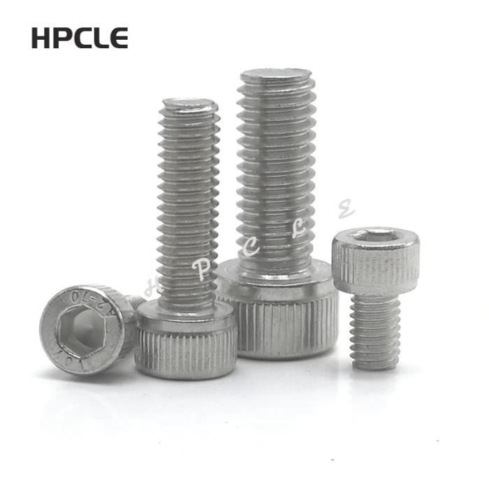 Stainless Steel 304-M6 ( 10pcs )-16mm -Vis à tête hexagonale en acier inoxydable, de couleur ...