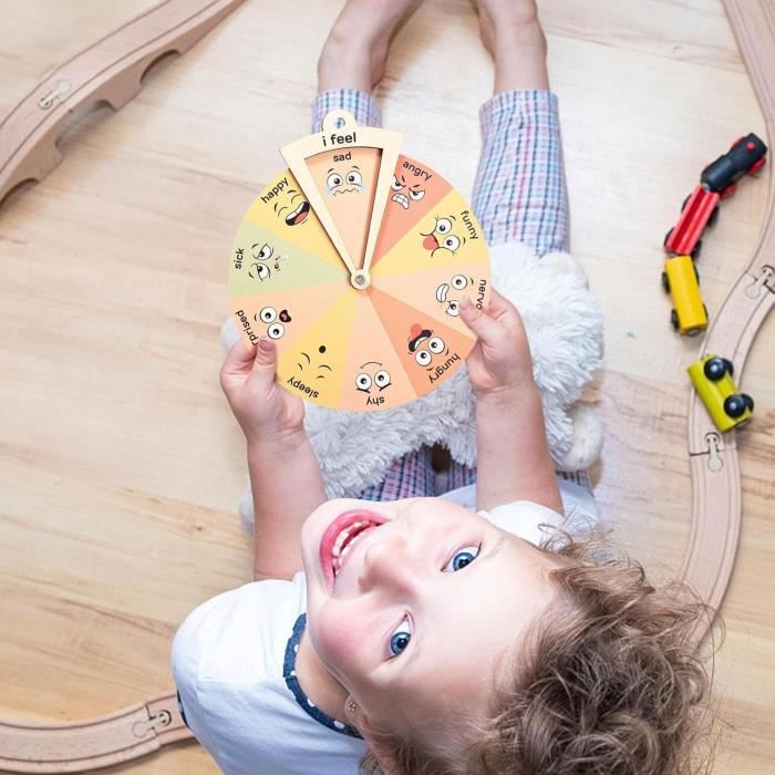 Tableau des sentiments en bois, tableau indicateur d'émotion, jouets ...