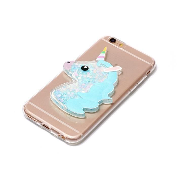 Coque Wiko Lenny 3/Wiko Jerry licorne conception Bling Glitter Liquid ...