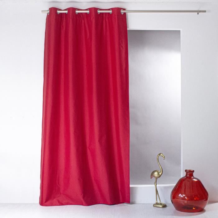 Rideau occultant thermique HUSKY 140 x 240 cm coloris ROUGE VIF ...