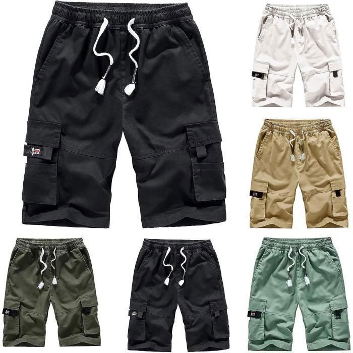 Short Cargo Homme Short Homme Multipoches Shorts Et Homme Pochettes ...