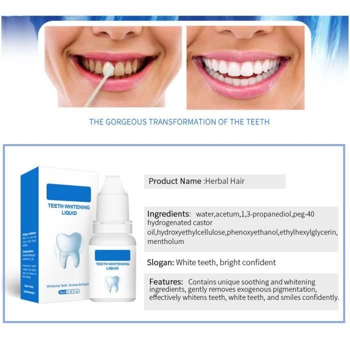 Liquide de soin buccal MXZZAND - Blanchiment des dents - 10ml ...