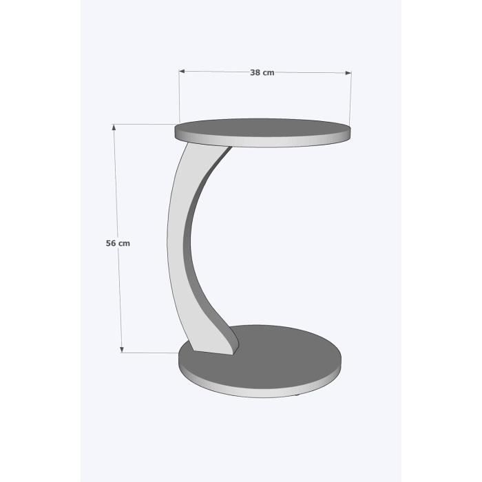 Hanno Möbel Table Basse Avec Roulettes, Petite Table D'Appoint En Forme ...
