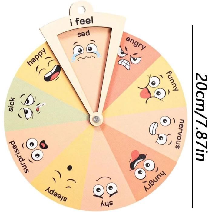 Tableau des sentiments en bois, tableau indicateur d'émotion, jouets ...