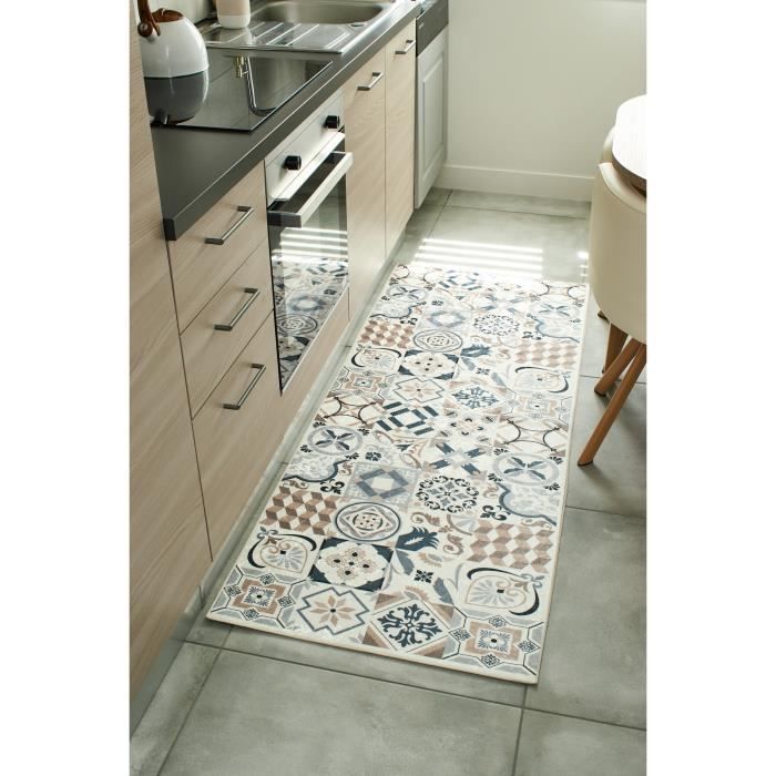 Tapis de Cuisine - NAZAR RUGS - Azulejos - 50x100 cm - Carreaux de ...