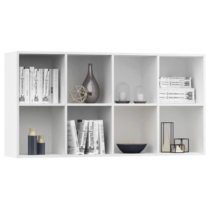 Garnaco Bibliothèque/Buffet Blanc 66 x 30 x 130 cm Aggloméré 85433 ...