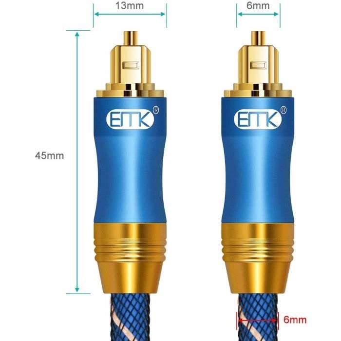 Câble Optique, Câble Audio Optique Numérique Câble Toslink Câble En ...