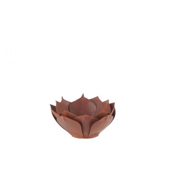 Photophore Fleur pointue fer rouille Small - Cdiscount Maison
