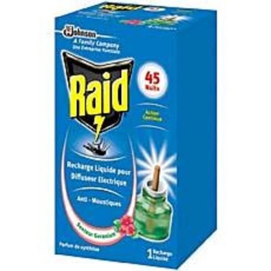 RAID Diffuseur Electrique insecticide liquide + Recharge - 45 nuits ...