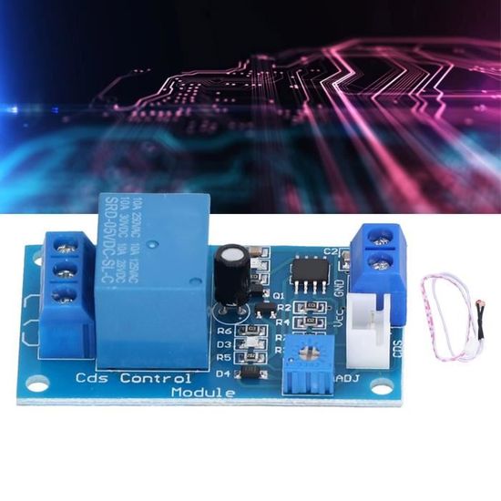 Capteur de lumière Module de relais de photorésistance XHM131, capteur de détection de lumière ...