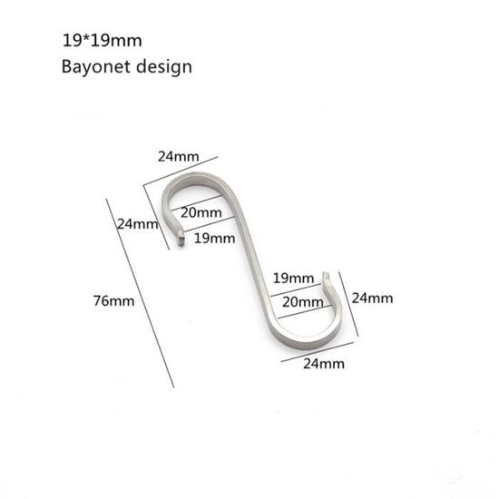 PATERE,19x19mm Bayonet--Crochet de suspension multifonctionnel en acier ...