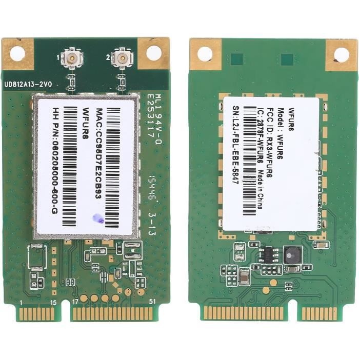 Module WiFi PCI‑E, Module WiFi RTL8812AU Carte Réseau USB PCI‑E 2.4GHz ...
