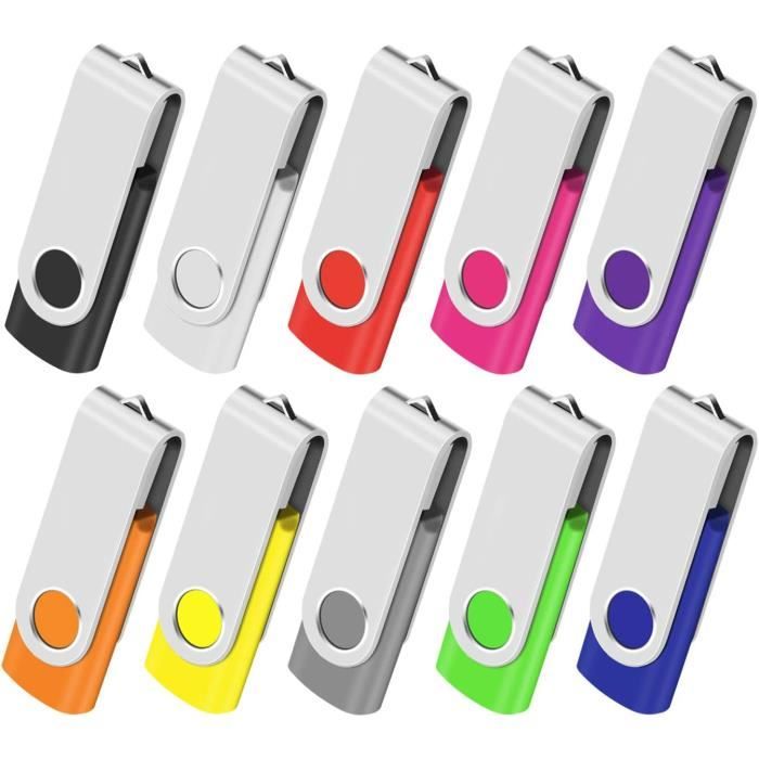 Cle USB 1GB Clé USB 2.0 Lot de 10 Mémoire Stick Lecteur USB Flash Drive ...